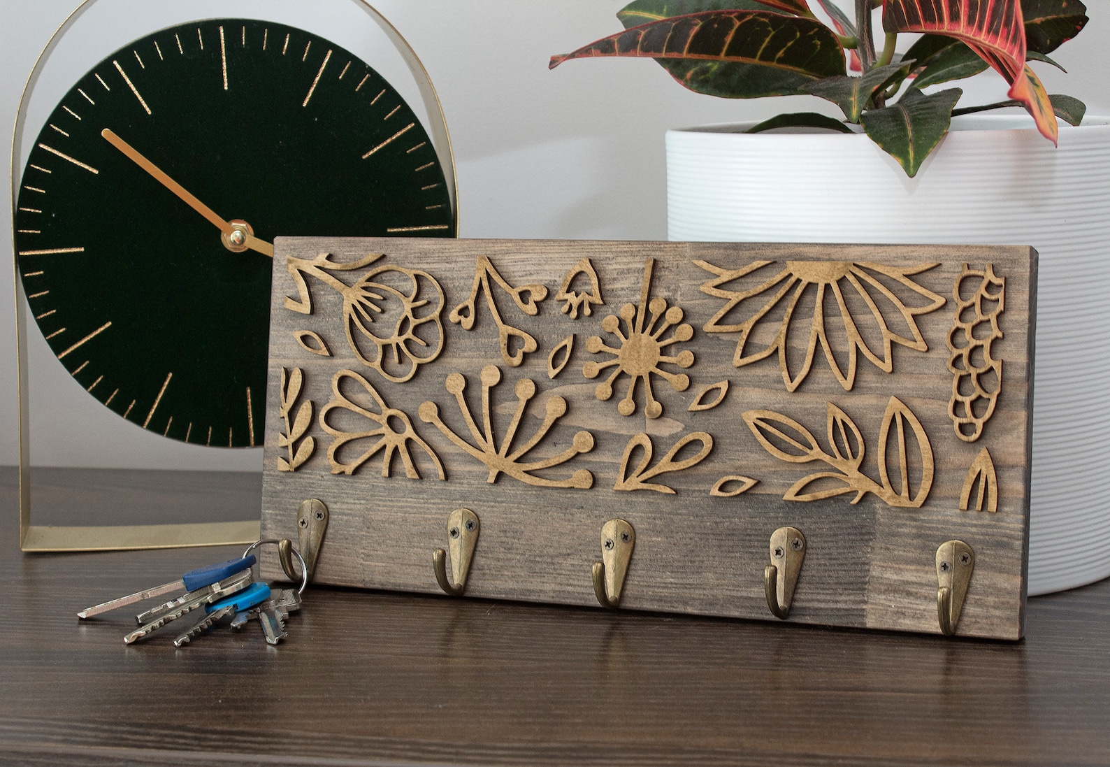 Handmade Wooden Key Holder Key Rack Wall Key Holder Key - Etsy Canada