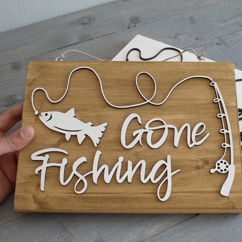 Gone Fishing Sign - Etsy