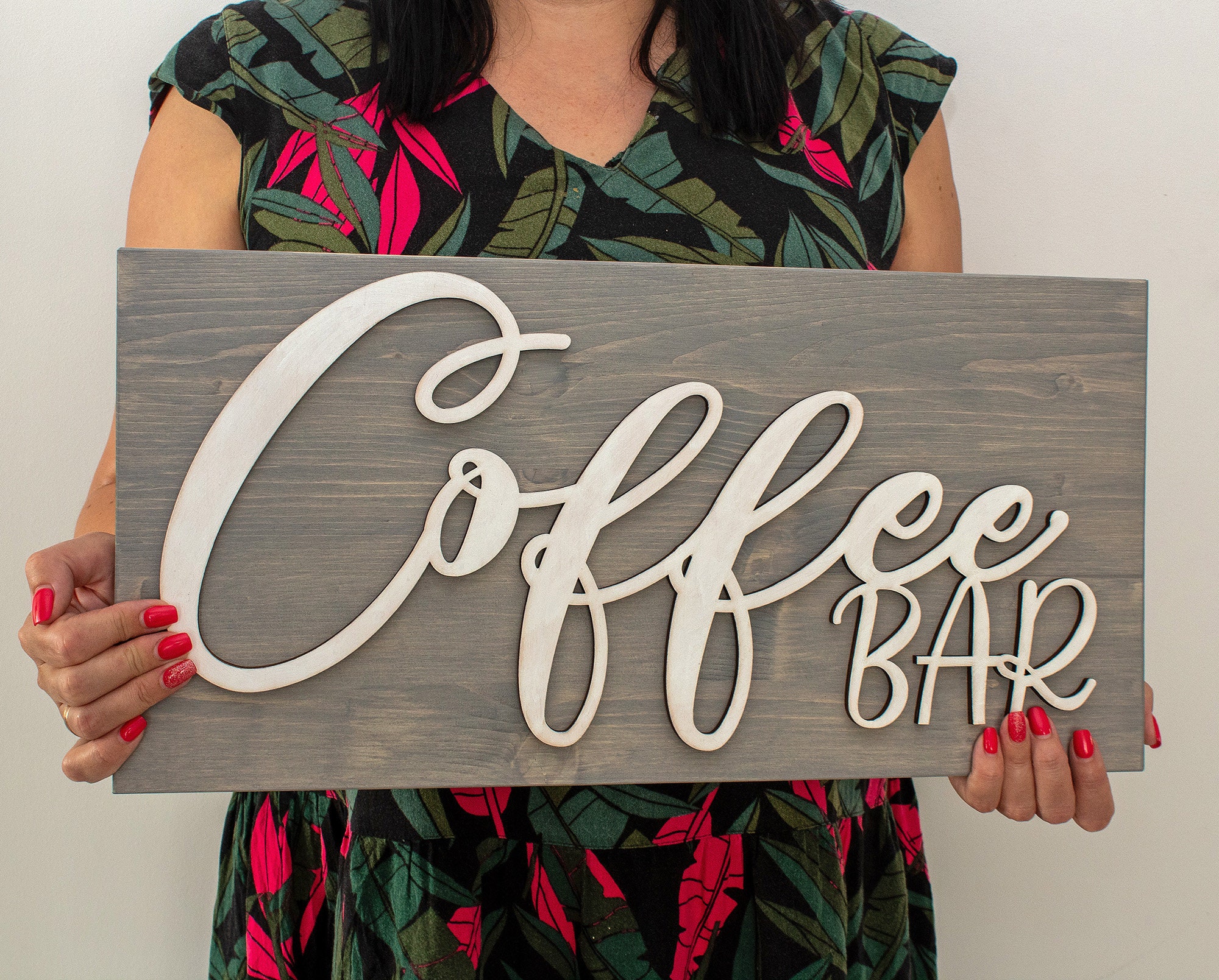 Wood Coffee Bar Sign, Wall Decor, Wood Sign, Farmhouse Sign, Rustic ...