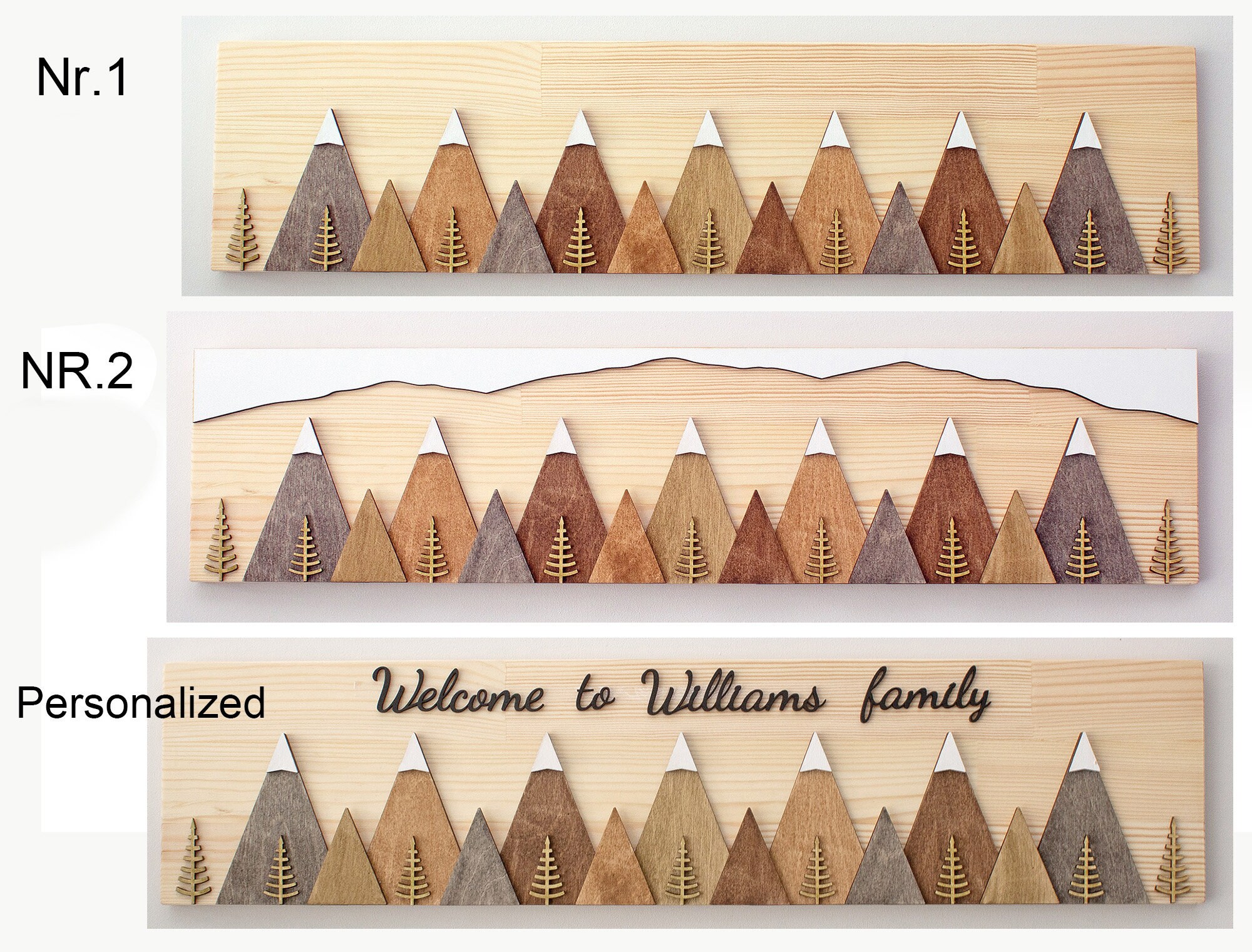Wood Mountain Sign, Wooden Forest Sign, Wood Nature Sign, Mountain Wall ...