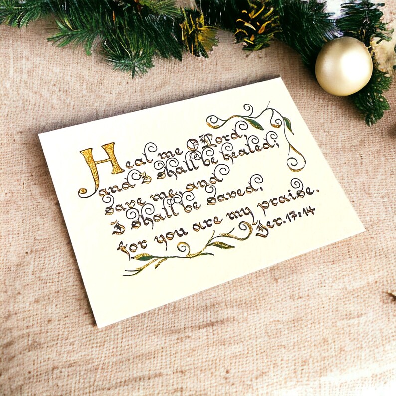 Healing Bible Verse Calligraphy Art – Psalm 147:3 – Christian Sympathy ...