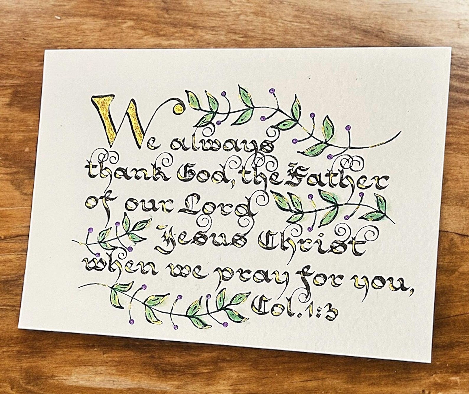 Bespoke Calligraphy Custom Hand-lettered Art for Poems, Prayers ...