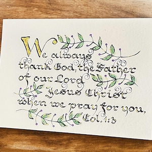 Bespoke Calligraphy Custom Hand-lettered Art for Poems, Prayers ...