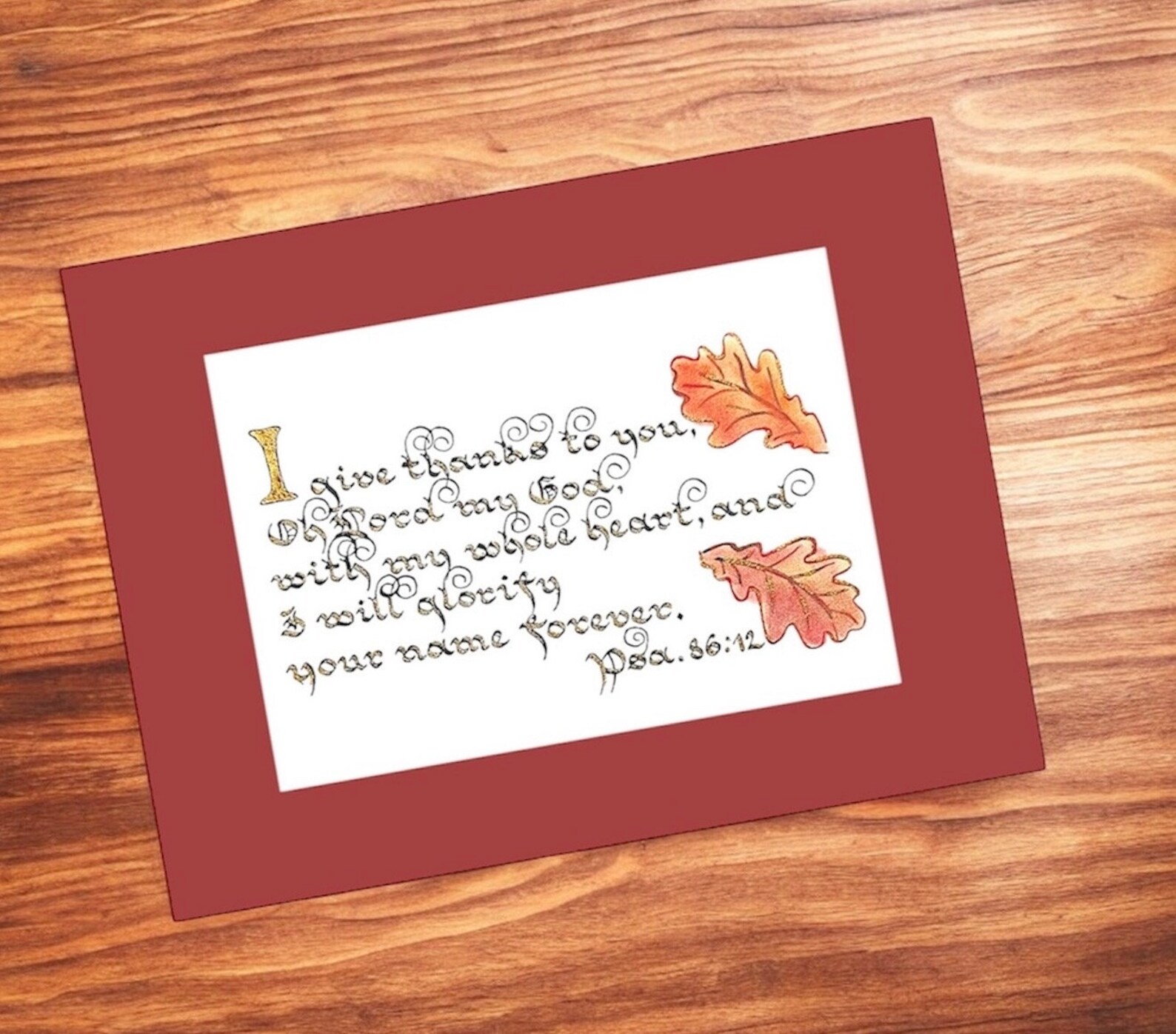 Handcrafted Bible Verse Calligraphy Prints Vintage-style Psalm 118:24 ...