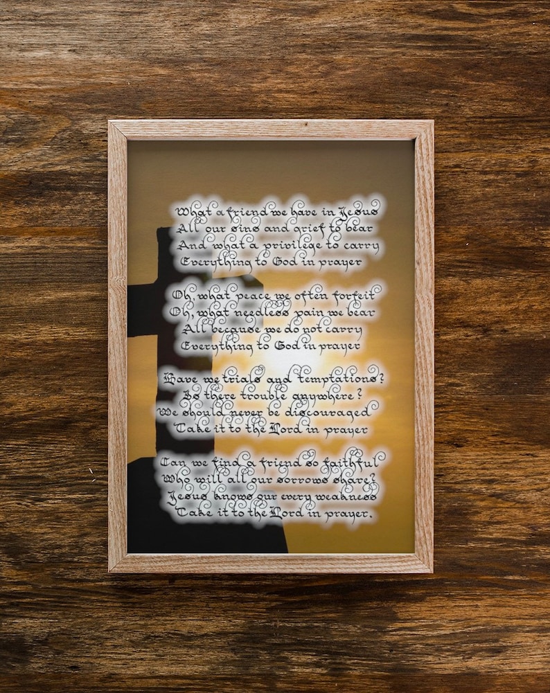 What a Friend We Have in Jesus Vintage Style Christian - Etsy