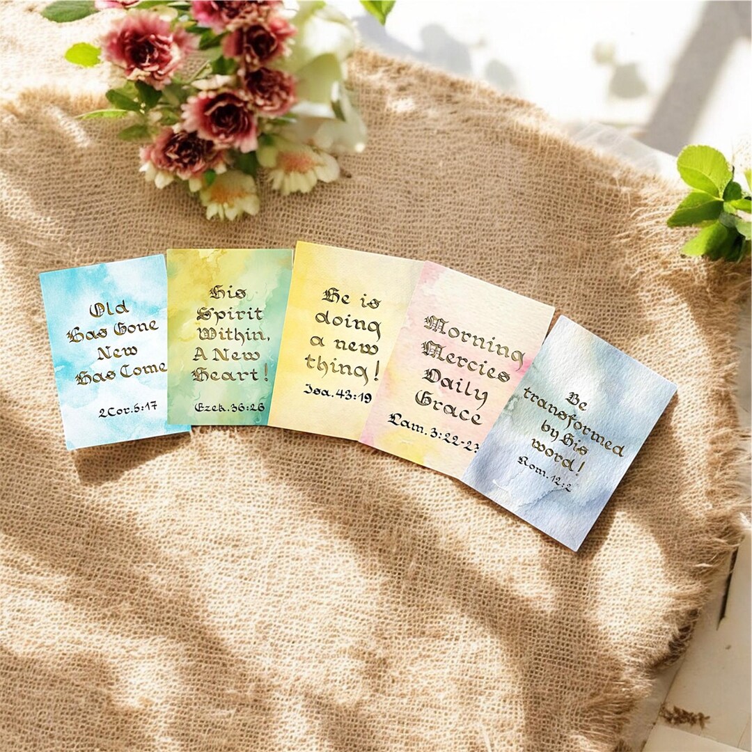 Faith-inspired Scripture Notecards Set – Vintage Calligraphy ...
