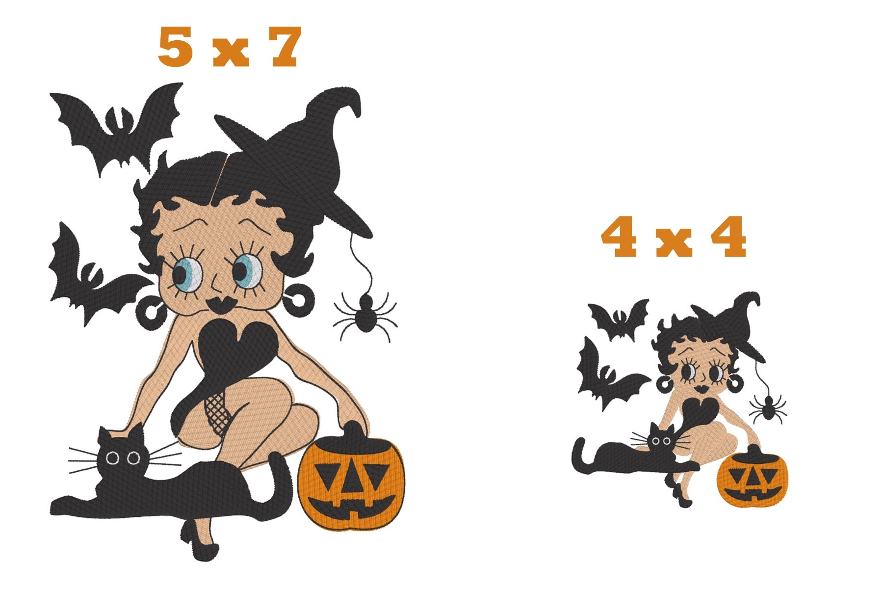 Betty Boop Bundle Halloween Snake Charmer Ghost Embroidery - Etsy