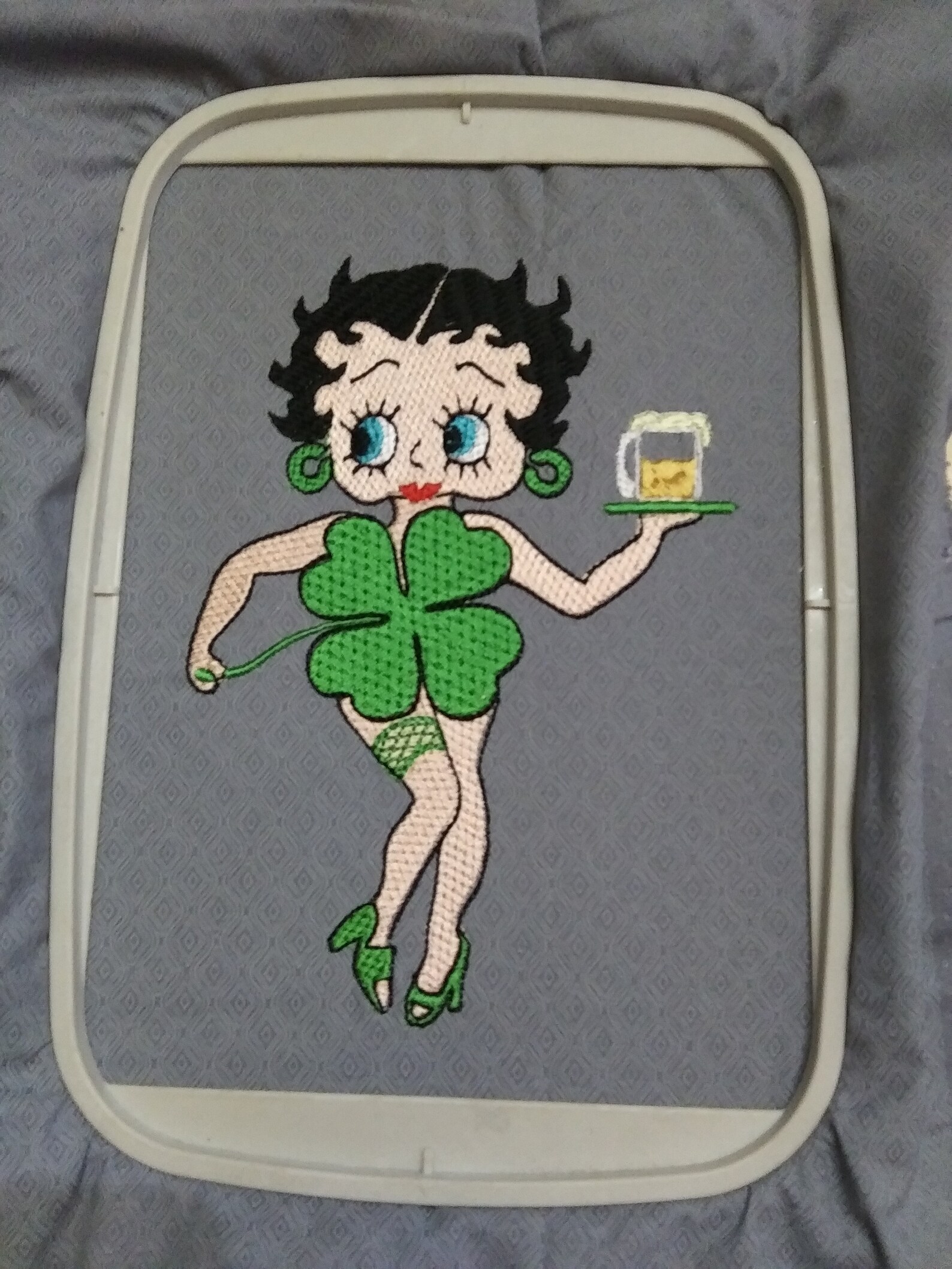 Betty Boop Irish Betty Embroidery Machine Design Digital - Etsy