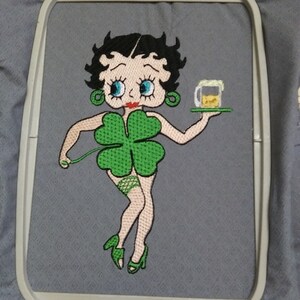 Betty Boop Irish Betty Embroidery Machine Design Digital - Etsy