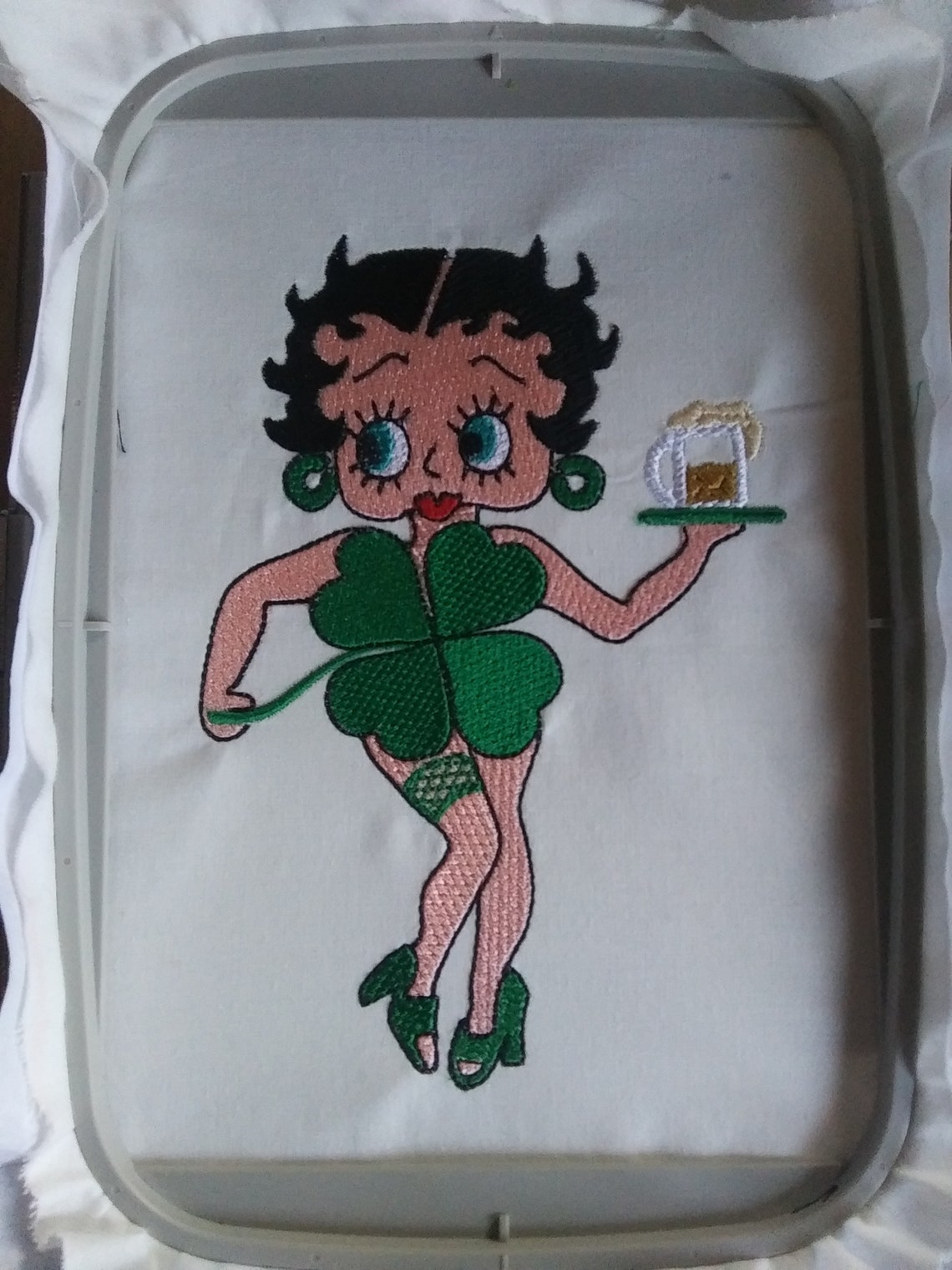 Betty Boop Irish Betty Embroidery Machine Design Digital Download for 5 ...