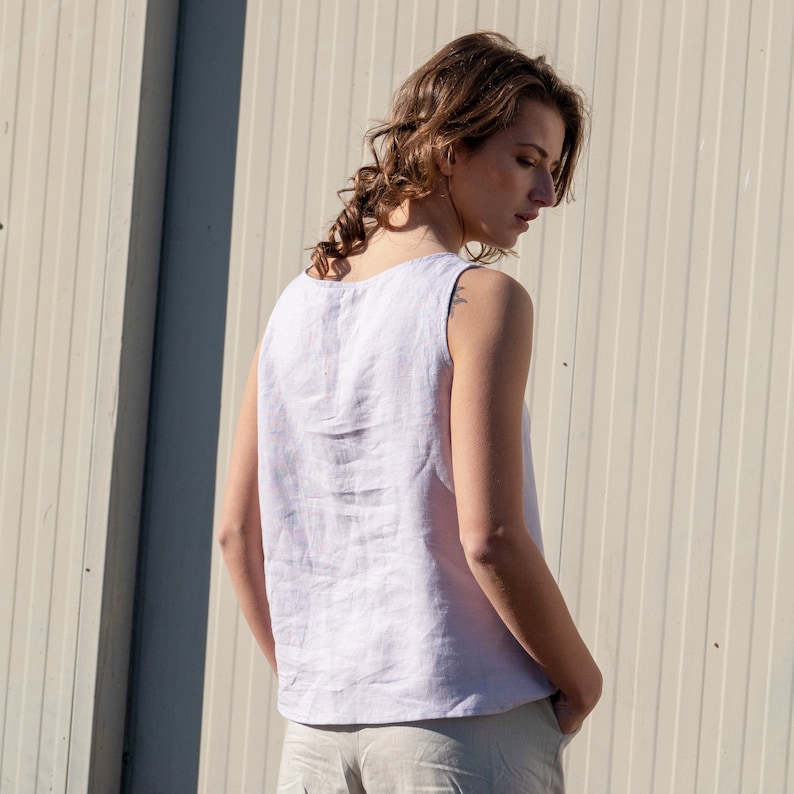 Burgundy Linen Tank Top for Womens Top Handmade 100% Linen - Etsy