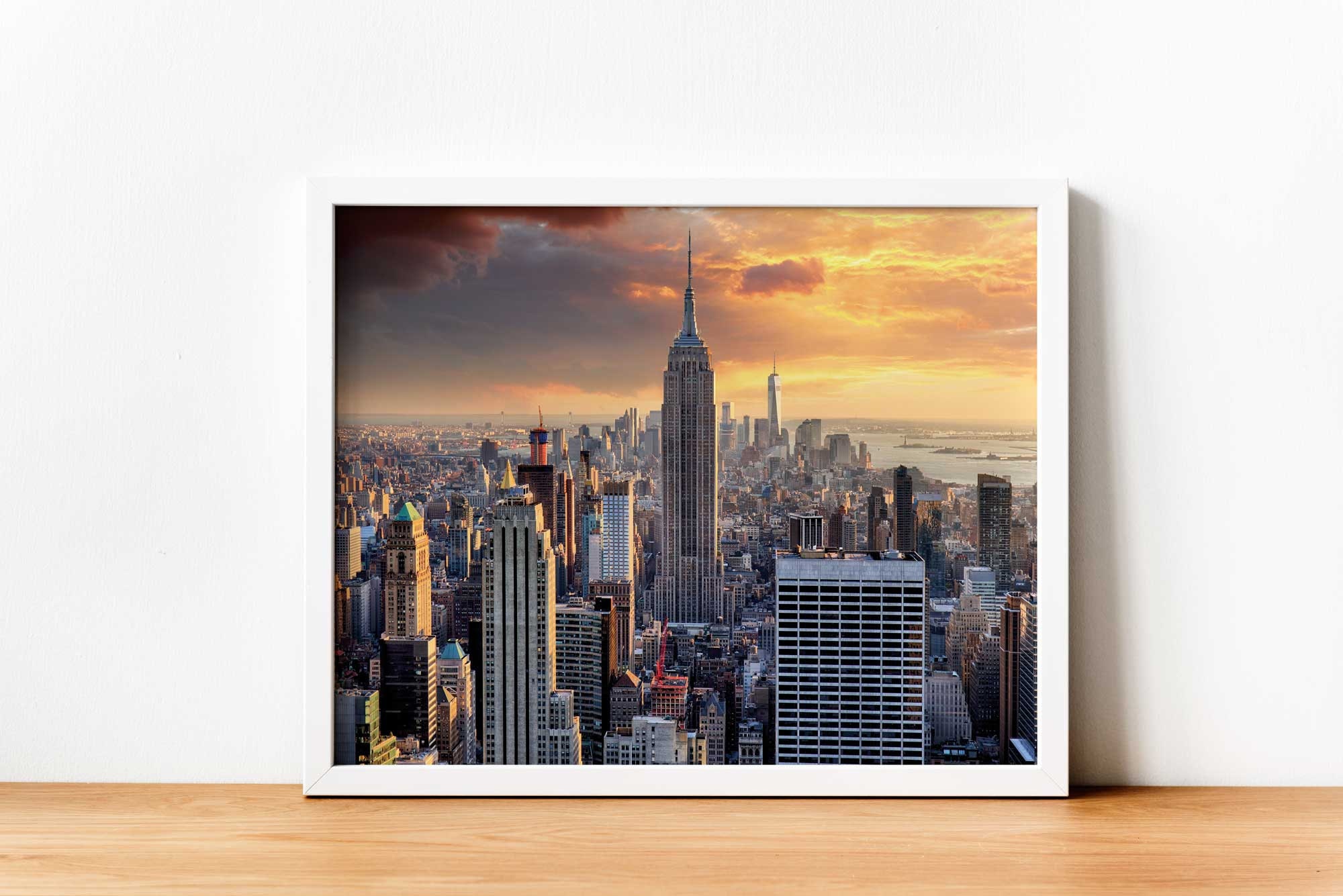 Sunset City Skyline Wall Art, Printable, Home Decor, Large Digital ...