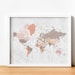Printable World Map, Wall Art, Home Decor, Large Digital Download ...