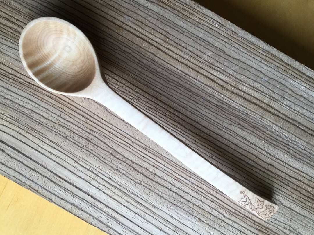 Ivy-laden Curly Maple Spoon - Etsy
