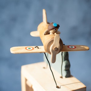 Wooden Airplane Automate Handcrafted. Kinetic Sculpture, Automaton ...