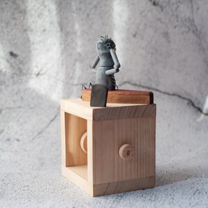 Wooden Skeleton Automate Hand Crafted Kinetic Sculpture. Automaton ...