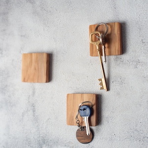 Key Holder Magnetic Wood. Olive Wood Key Hooks. Wall Key Organizer ...