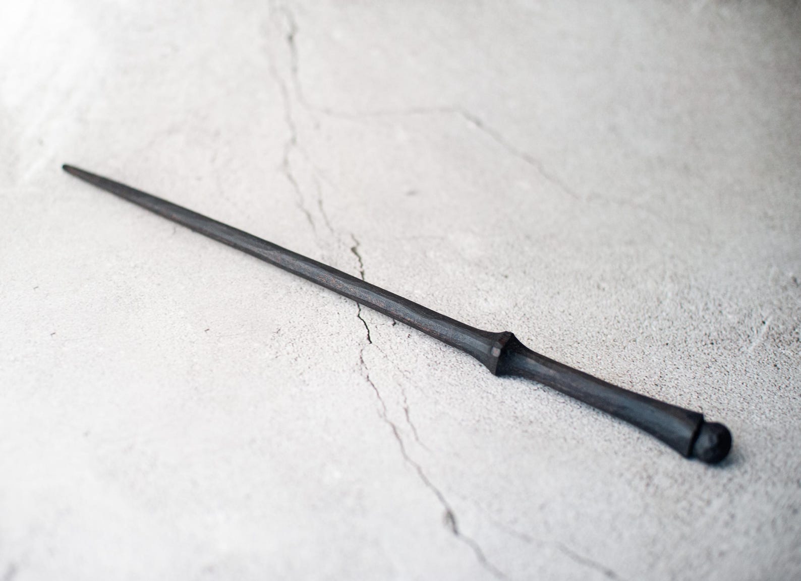 Black 13 Inch Wand Hand Carved. Walnut Wood Magic Stick / Wands ...