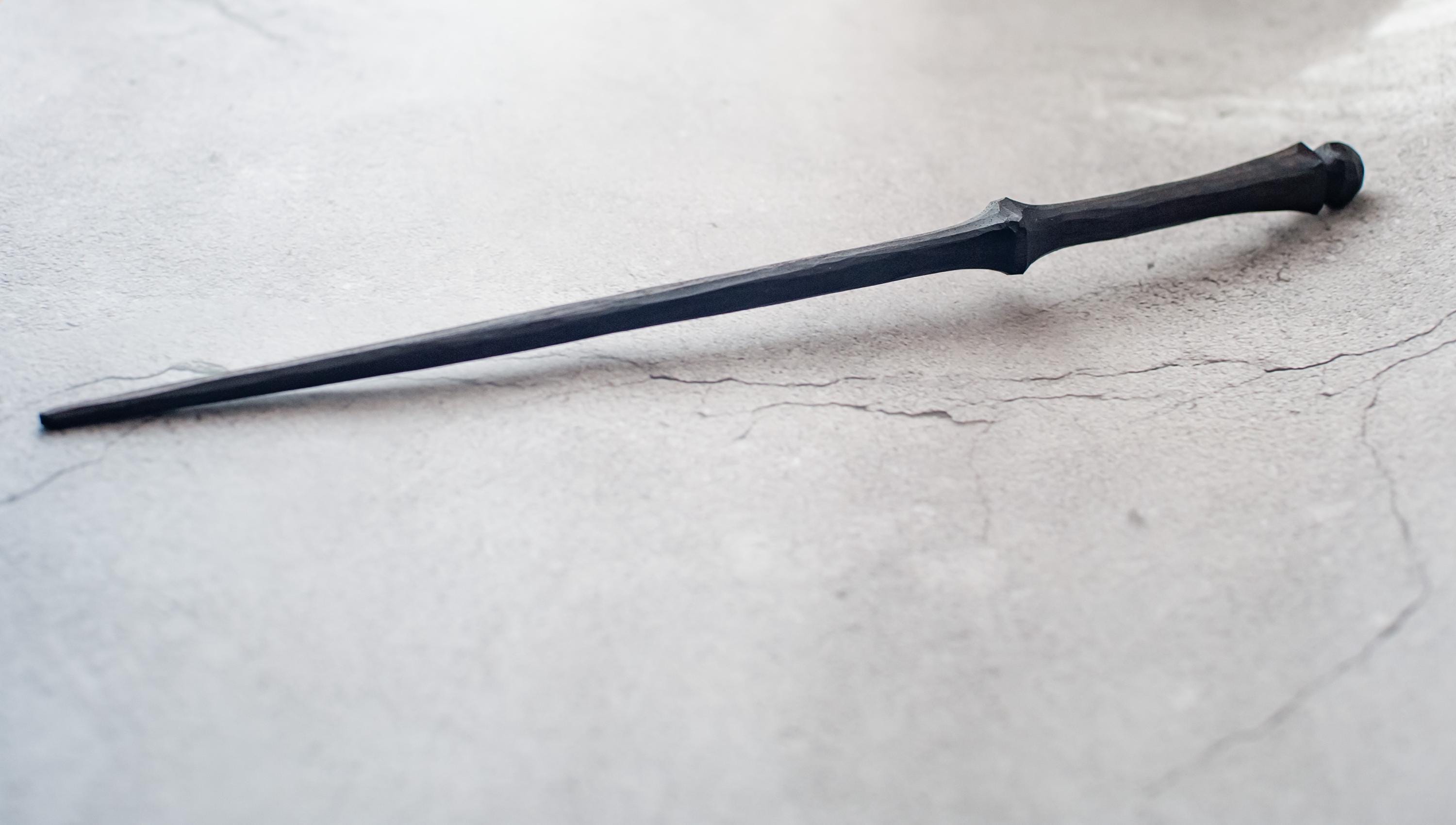 Black 13 Inch Wand Hand Carved. Walnut Wood Magic Stick / Wands ...