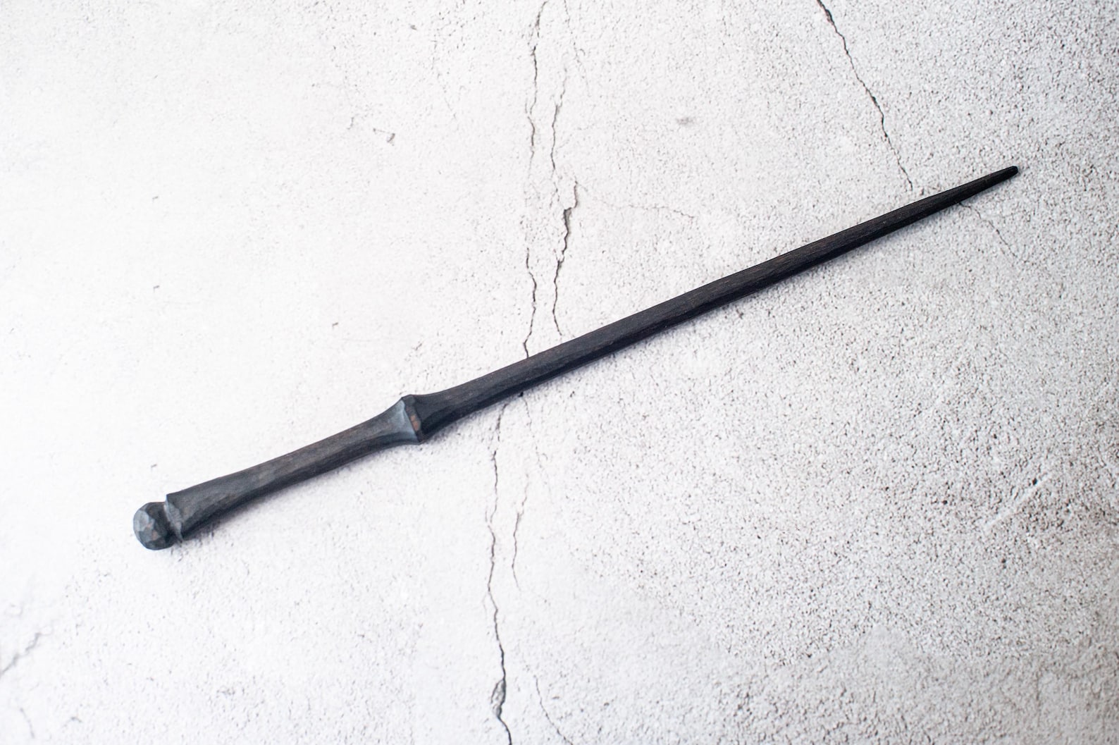 Black 13 Inch Wand Hand Carved. Walnut Wood Magic Stick / Wands ...