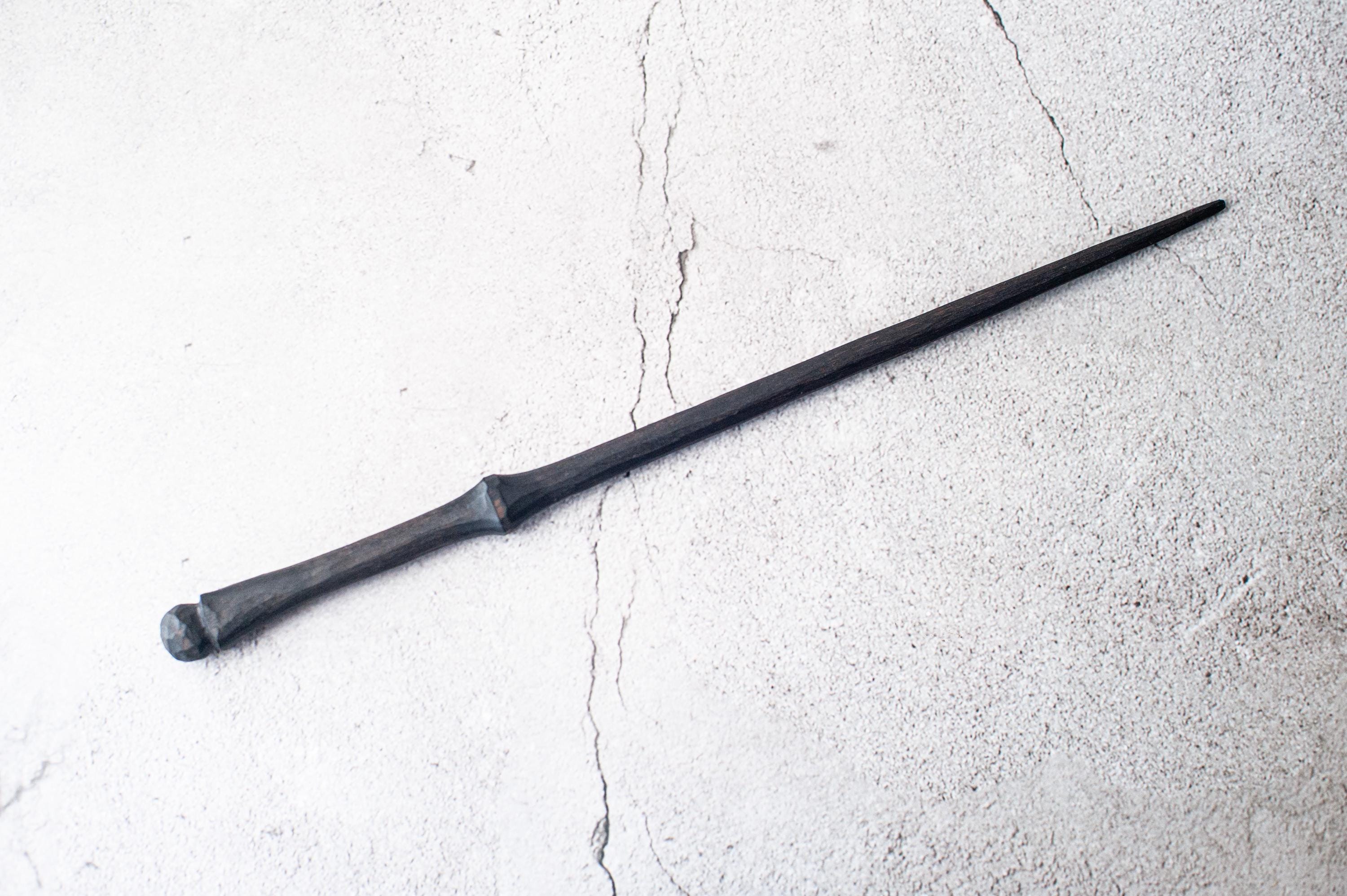 Black 13 Inch Wand Hand Carved. Walnut Wood Magic Stick / Wands ...