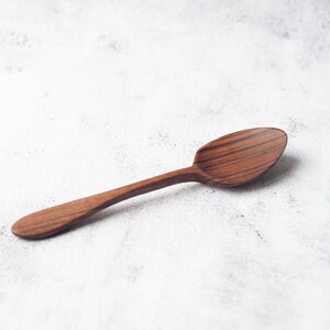 Wooden Eating Spoon. Walnut Wood Serving Spoon Hand Carved. Cooking ...
