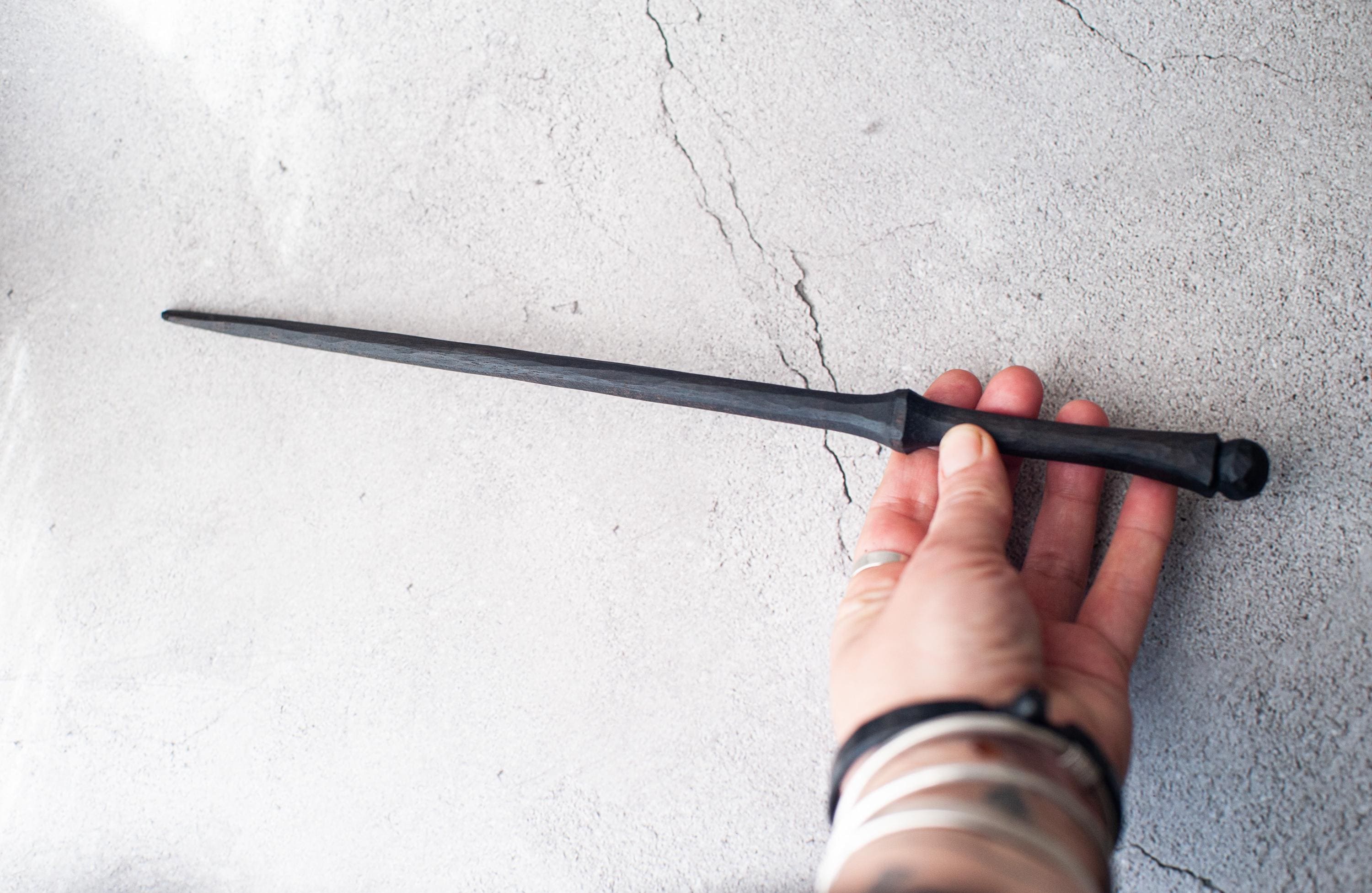 Black 13 Inch Wand Hand Carved. Walnut Wood Magic Stick / Wands ...