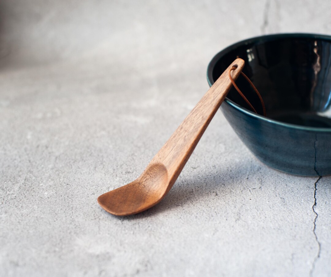 Compact Wooden Pocket Spoon Hand Carved. Walnut Small Eating Spoon ...