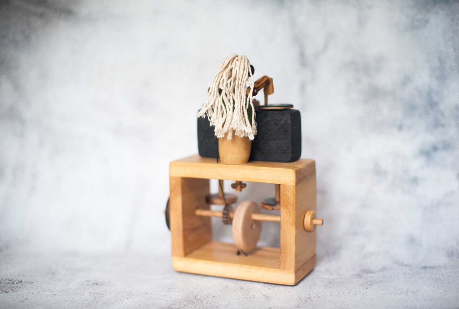 Wooden DJ Automate Handcrafted. Kinetic Sculpture Automaton - Etsy