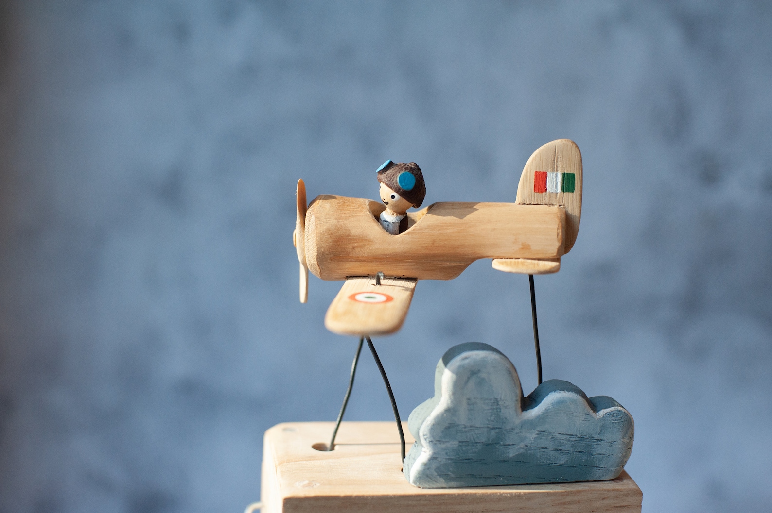 Wooden Airplane Automate Handcrafted. Kinetic Sculpture, Automaton ...