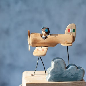 Wooden Airplane Automate Handcrafted. Kinetic Sculpture, Automaton ...