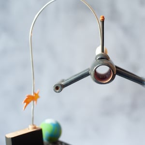 Wooden Spaceship Automate Handcrafted. Kinetic Sculpture, Automaton ...