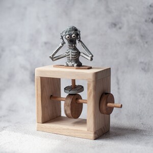 Wooden Skeleton Automate Handcrafted Kinetic Sculpture Automaton ...