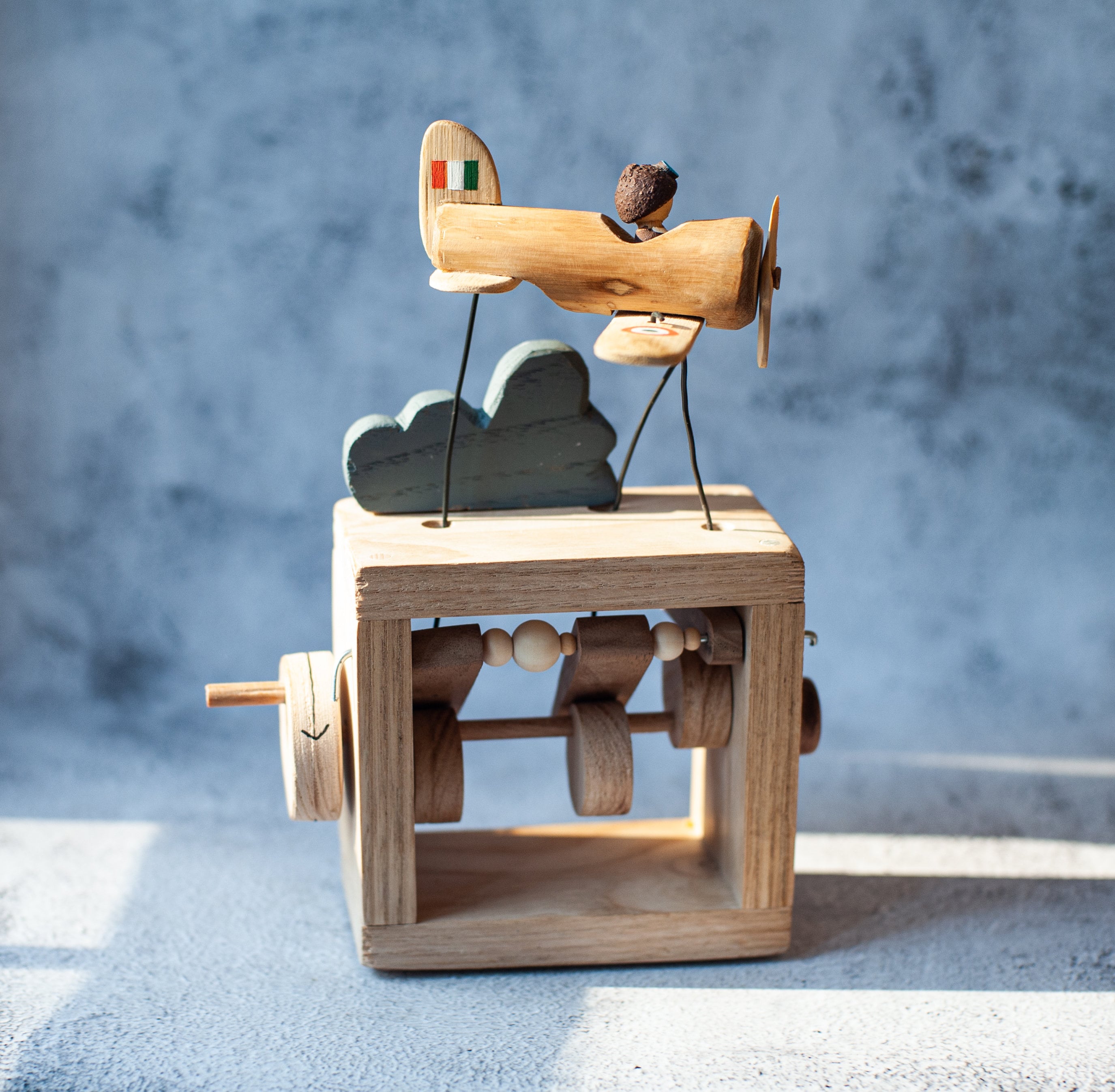 Wooden Airplane Automate Handcrafted. Kinetic Sculpture, Automaton ...