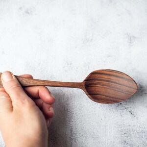 Wooden Eating Spoon. Walnut Wood Serving Spoon Hand Carved. Cooking Utensil, Wooden Kitchenware ...