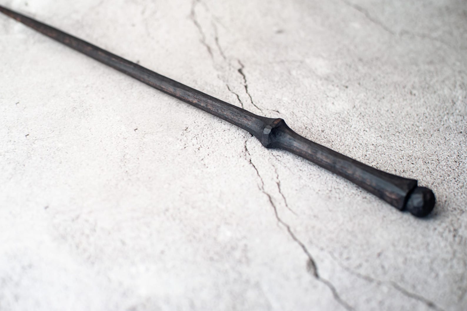 Black 13 Inch Wand Hand Carved. Walnut Wood Magic Stick / Wands ...