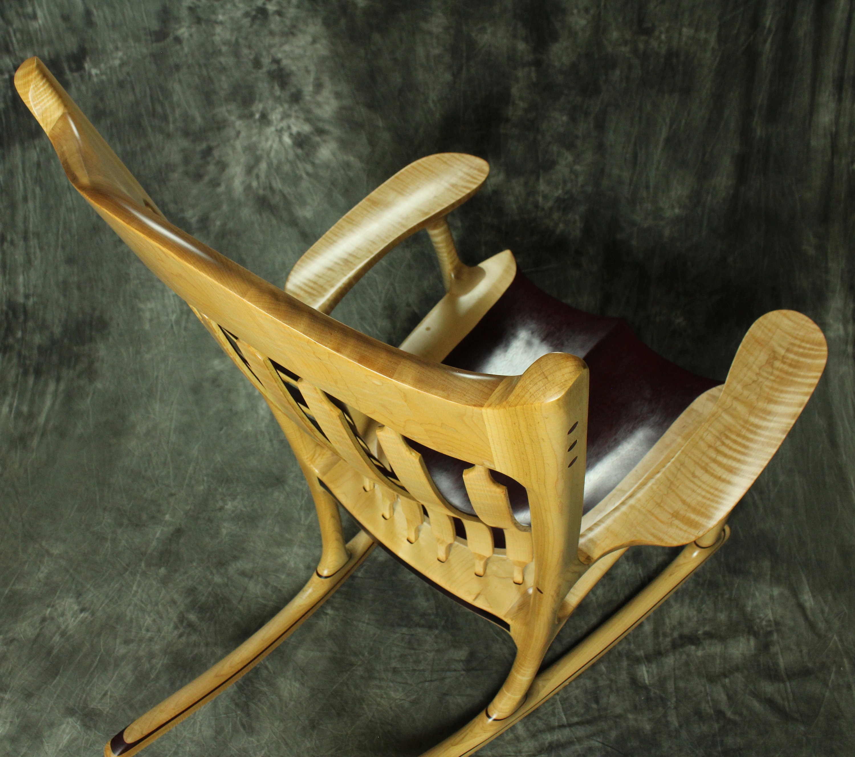Curly Maple and Purpleheart Sculpted Rocking Chair - Etsy