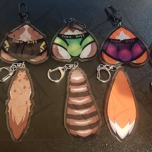 Furry Booty & Tail Keychain Sets - Etsy