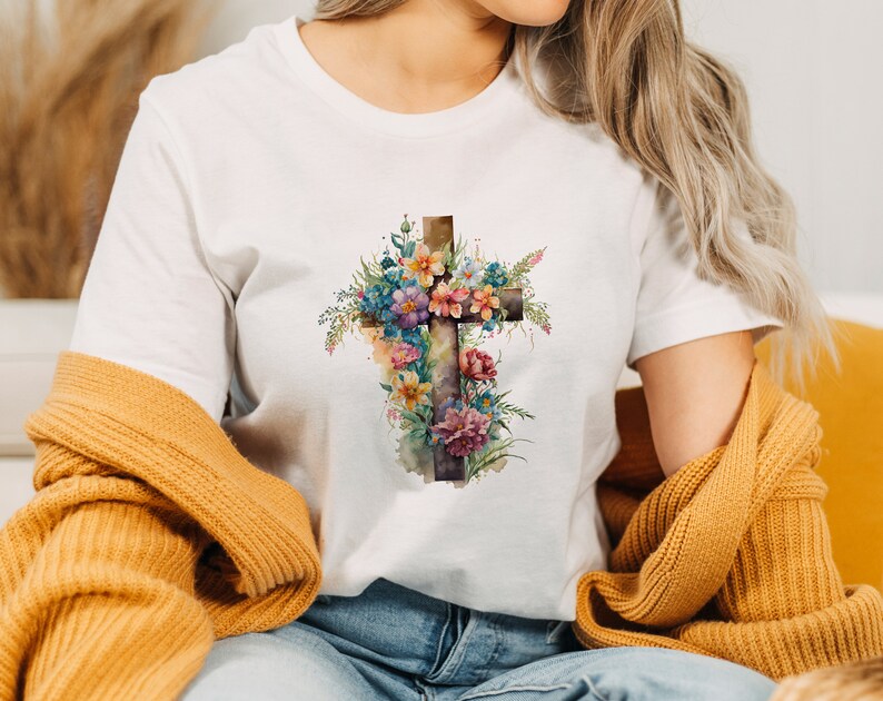 Floral Cross Sublimation Designs Bundle 6 Christian Cross - Etsy