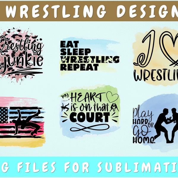 Wrestling Sublimation Designs - Etsy