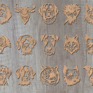 155 Animal Laser Cut Files Bundle, Dog Breed Laser SVG, DXF, Animal ...