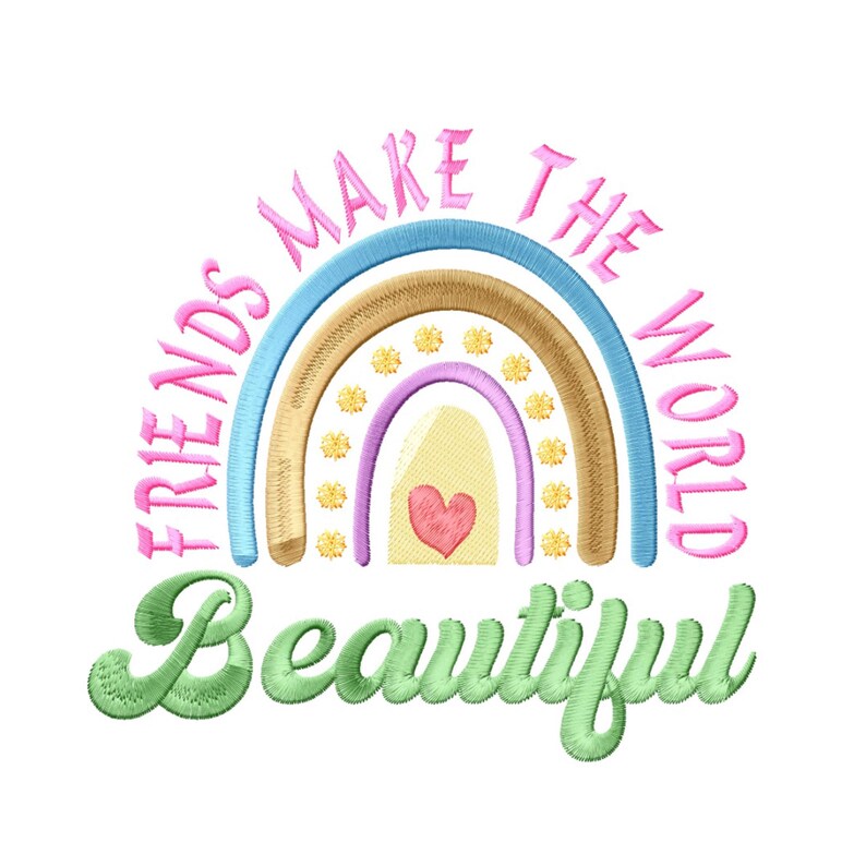 Friendship Quotes Embroidery Designs Bundle - 6 Designs, Friends ...