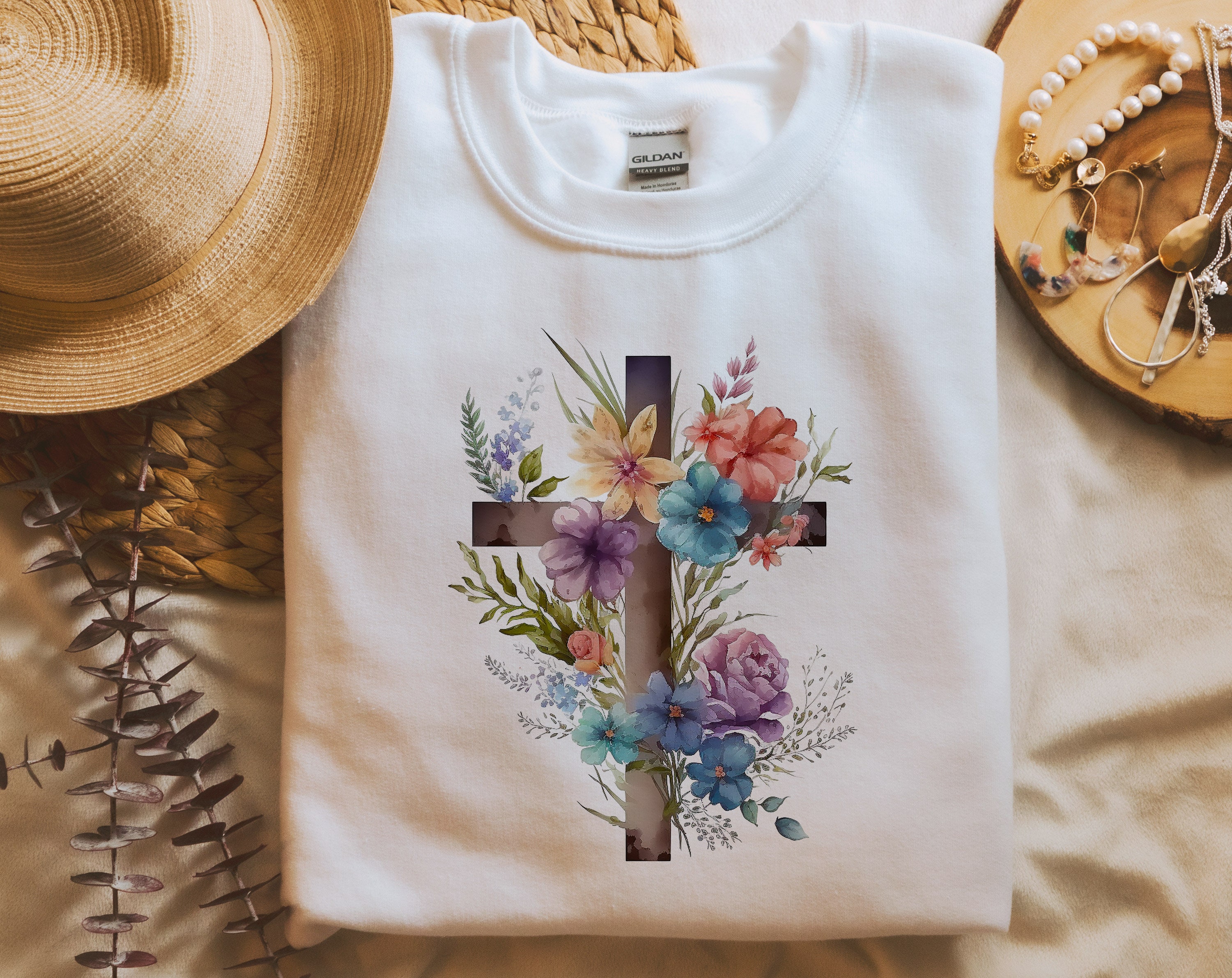 Floral Cross Sublimation Designs Bundle 6 Christian Cross - Etsy