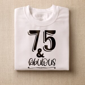 75th Birthday SVG Bundle, 6 Designs, 75th Birthday Shirt SVG, Cheers to ...