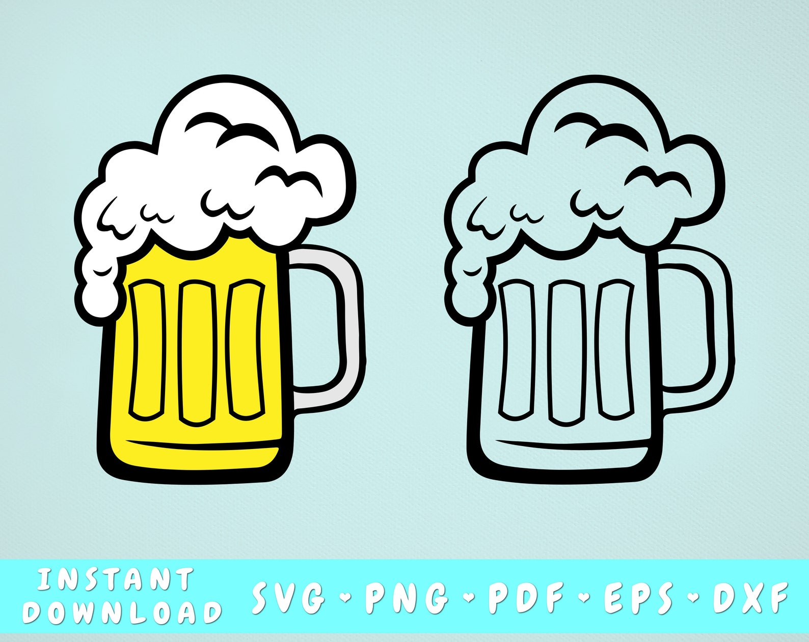 Beer Mug SVG Beer Mug PNG Beer Mug Cut Files Beer Clipart - Etsy