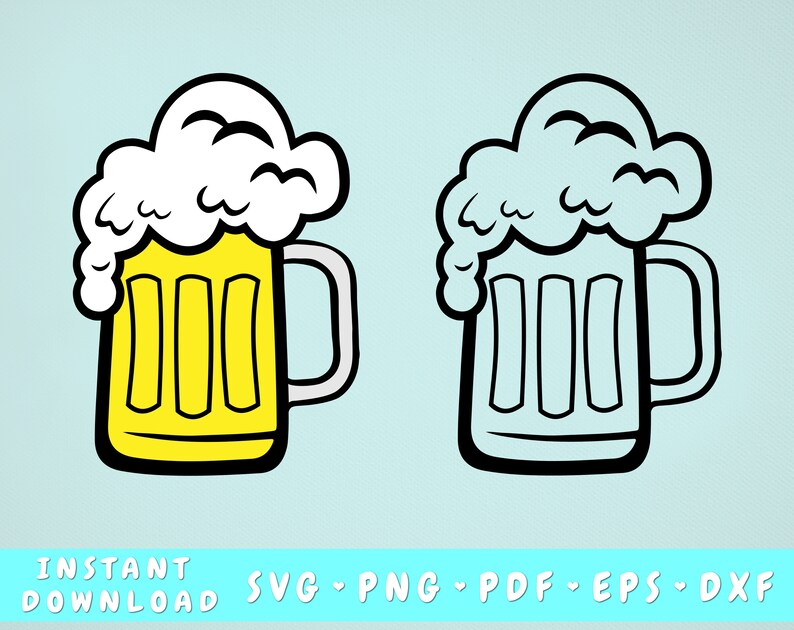 Beer Mug SVG Beer Mug PNG Beer Mug Cut Files Beer Clipart - Etsy