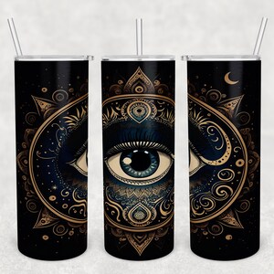 Evil Eye Tumbler Wraps Bundle, 5 Designs, 20oz Skinny Tumbler PNG Files ...