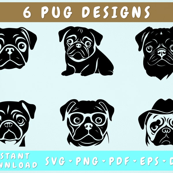 Pug Svg - Etsy