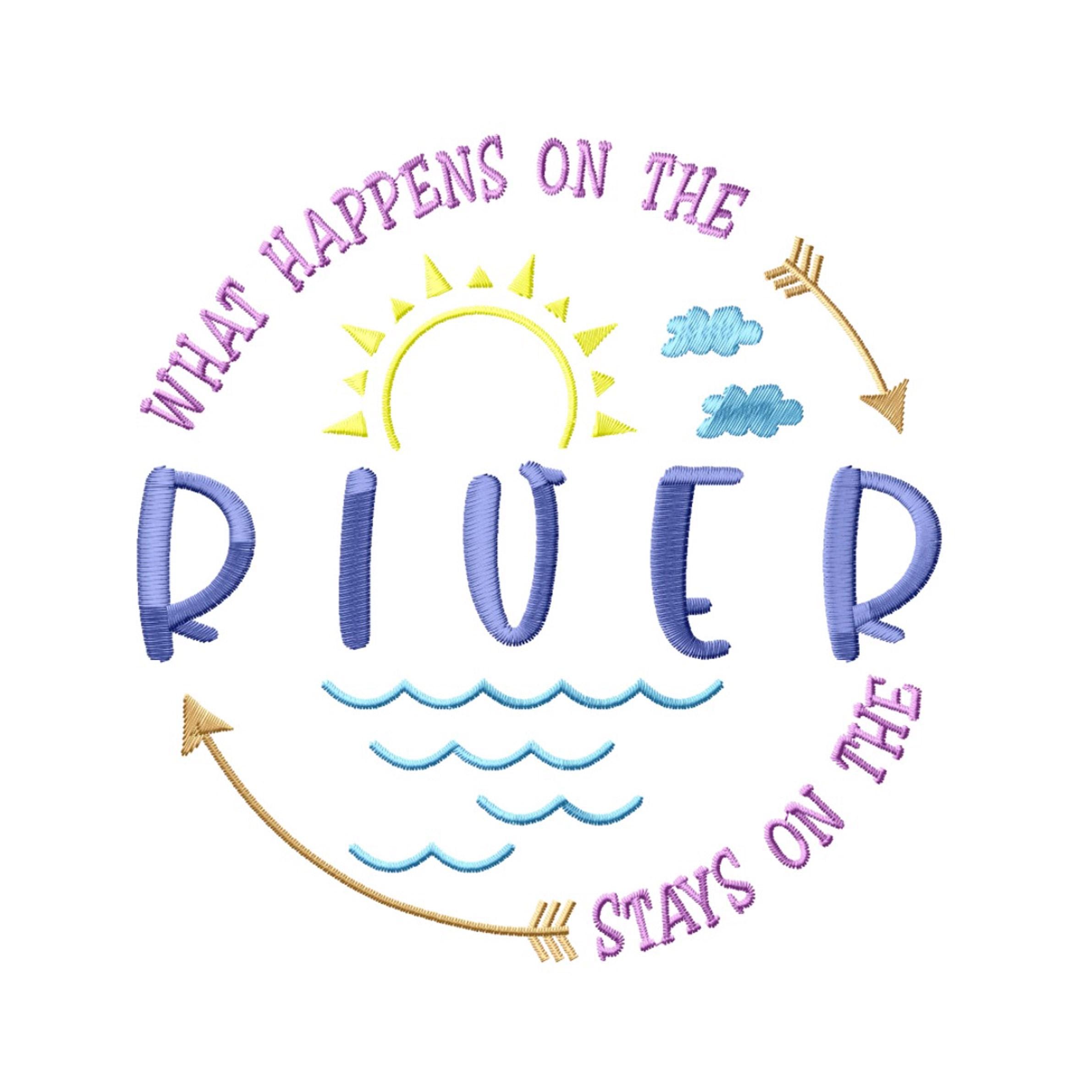 River Quotes Embroidery Designs Bundle, River Life Quotes, Nature ...