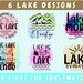 Lake Sublimation Designs Bundle, 6 Designs, Lake PNG Files for ...